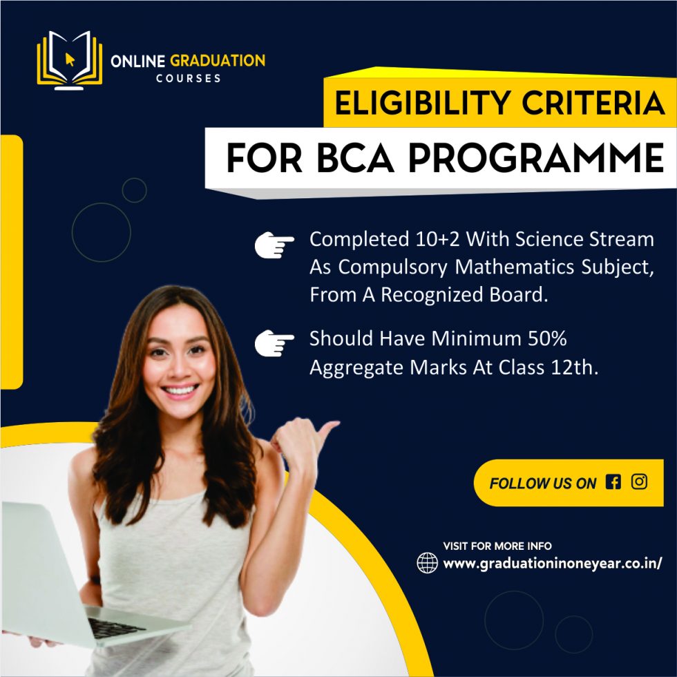 Online BCA In One year Course | Distance Graduation BCA Program 2025